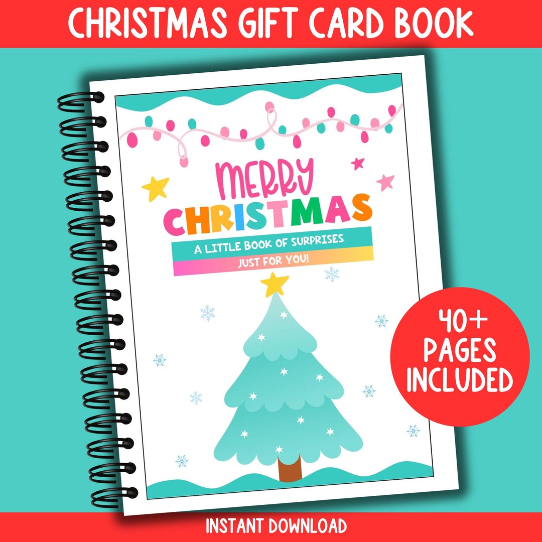 Christmas Gift Card Book, Printable Christmas Gift for Teen, College ...
