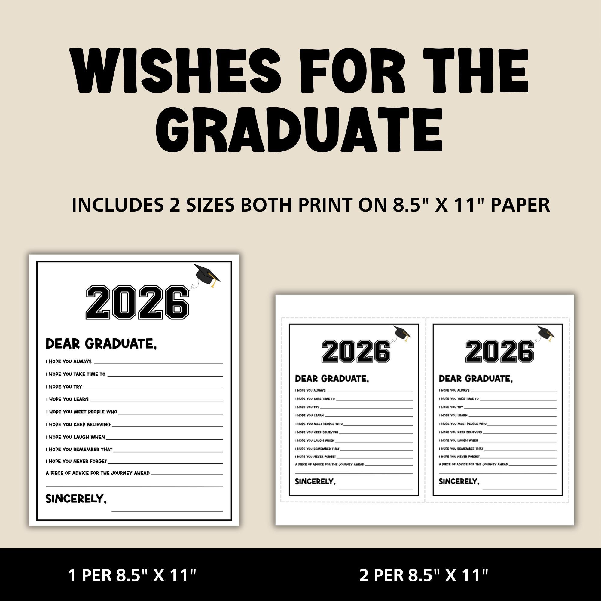 Graduation Wishes, Printable Wishes for the Graduate, High School ...