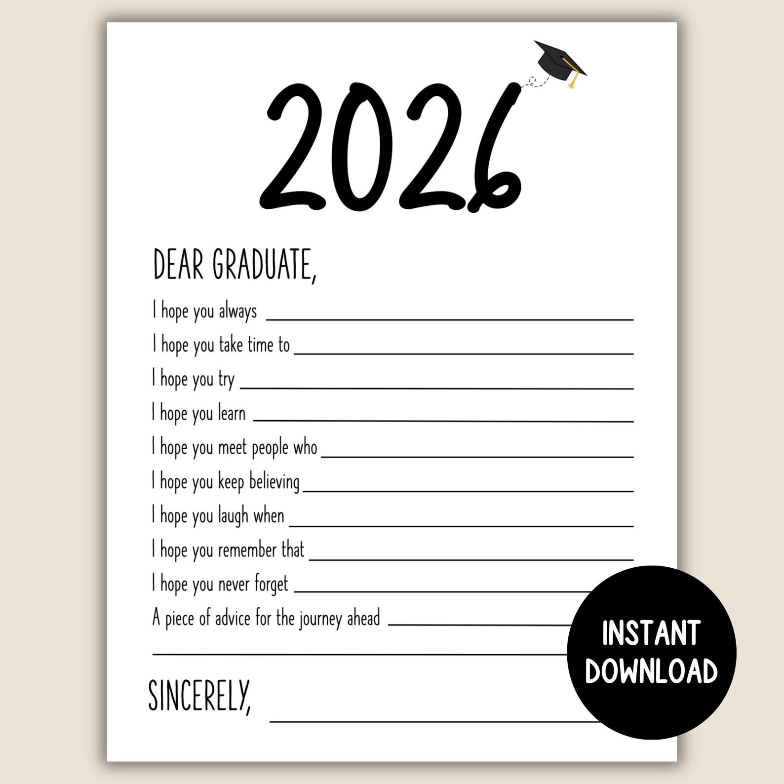 Graduation Wishes, Printable Wishes for the Graduate, High School ...