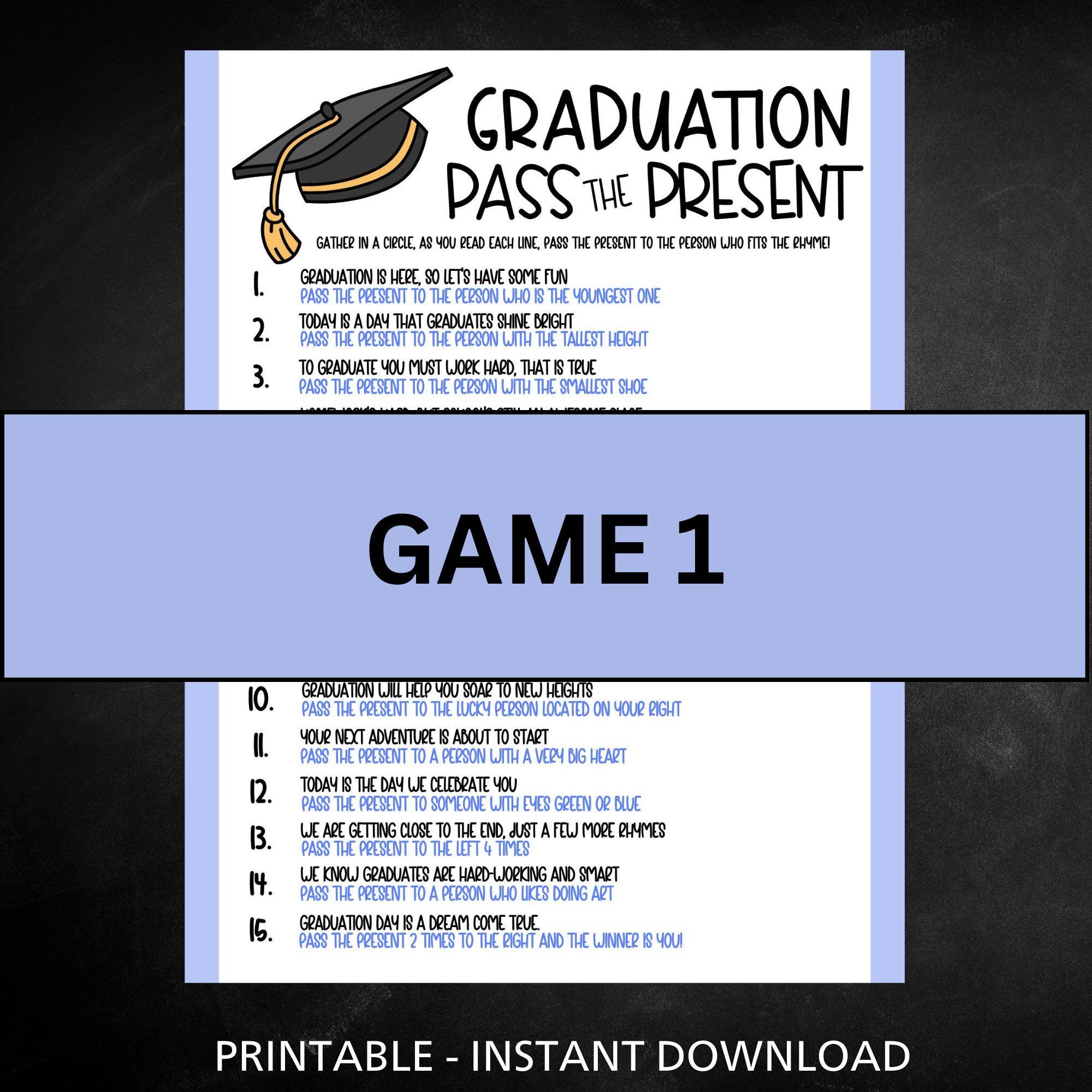Graduation Games Bundle, Printable Graduation Games, Fun Graduation ...