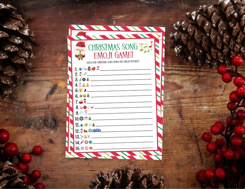 Christmas Songs Emoji Game, Fun Christmas Game, Christmas Songs ...
