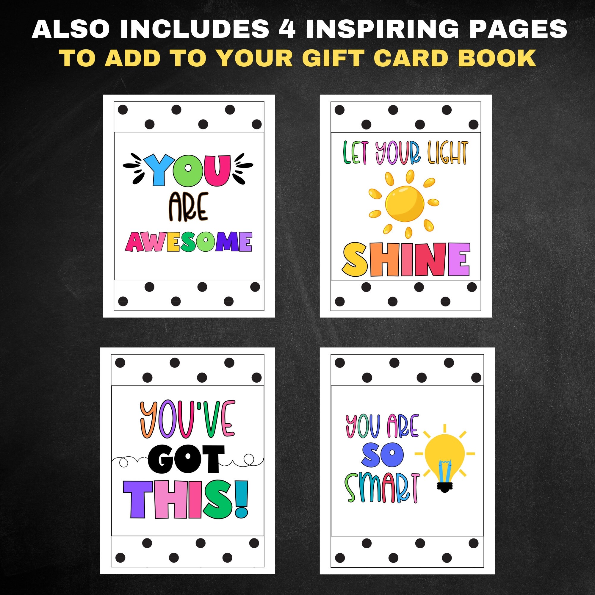 Printable Graduation Gift Card Book, College Gift Card Book, High ...