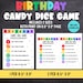 Birthday Candy Dice Game, Printable Birthday Party Game, Fun Birthday ...