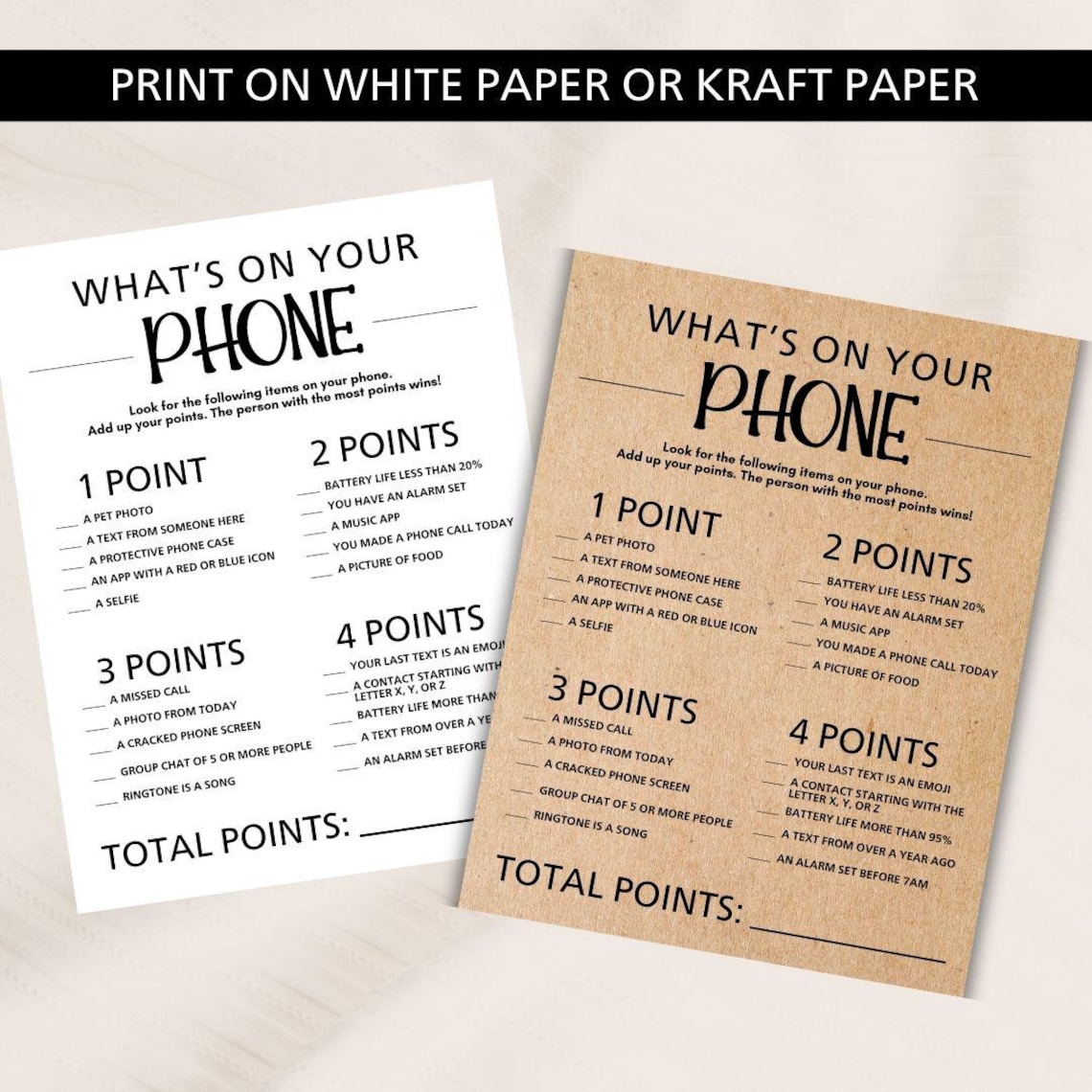 Icebreaker Game, Printable Whats on Your Phone Game, Phone Trivia Game ...