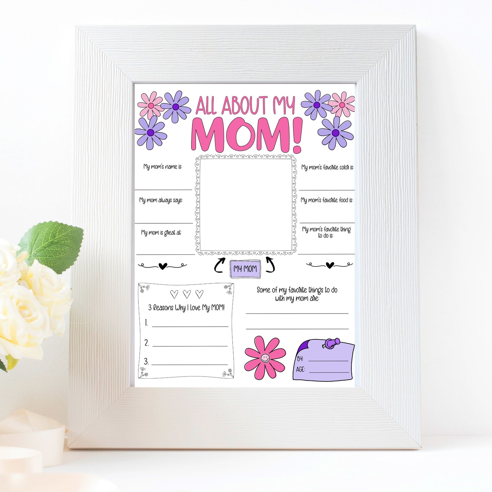 All About Mom, Mother's Day Gift, Kid's Gift for Mom, Mother's Day ...
