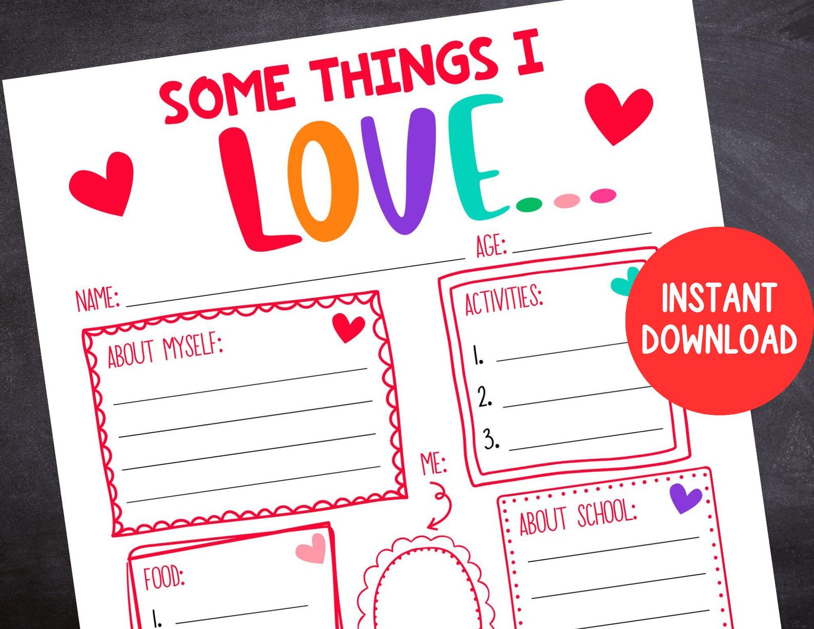 Kids Valentines Activity, Printable Fill in the Blank Valentines Form ...