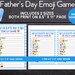 Fathers Day Game, Fathers Day Printable Game, Emoji Game for Fathers ...