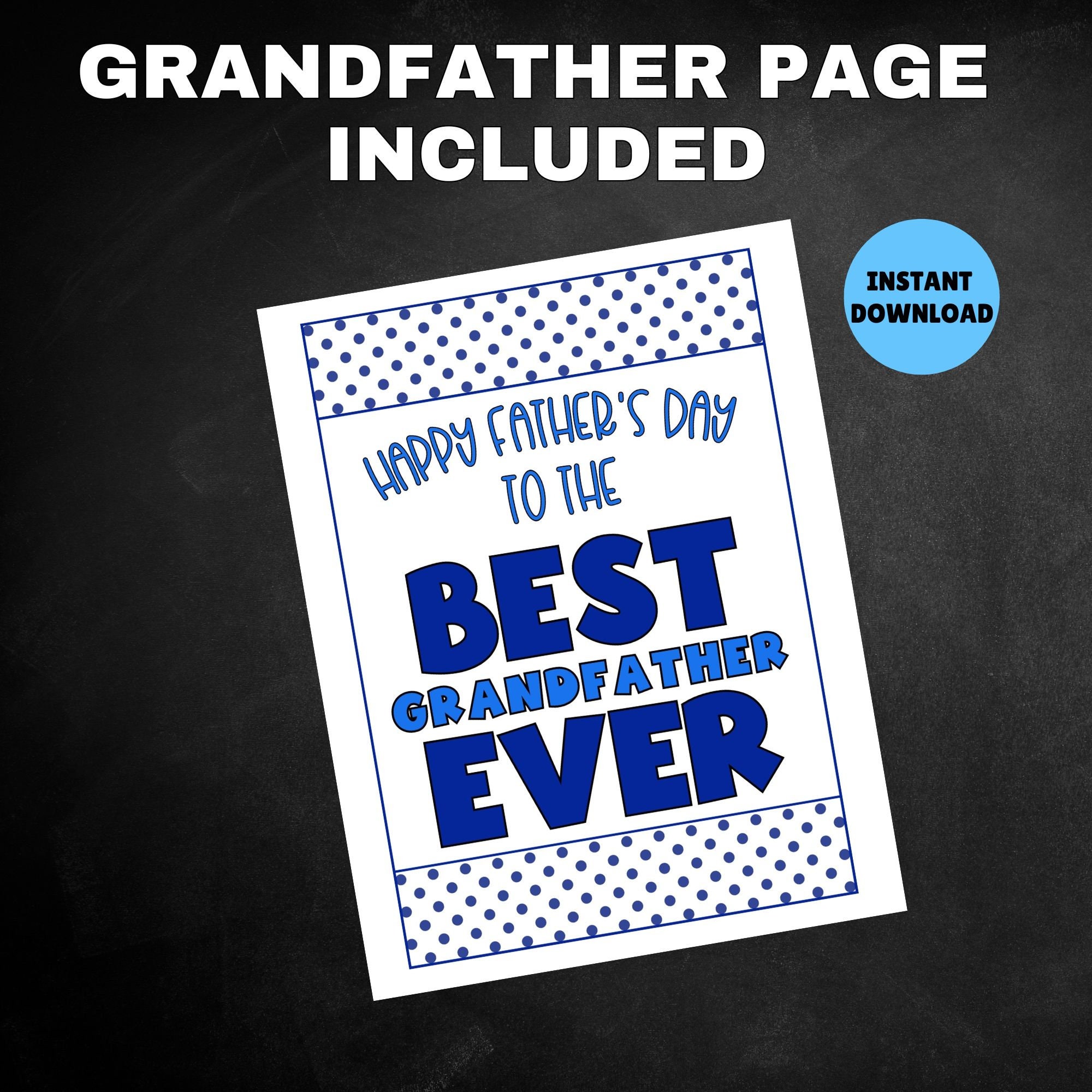 Printable Fathers Day Gift Card Book, Kids Gift for Dad, Fathers Day ...