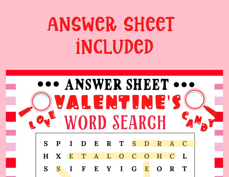 Valentine's Word Search Game, Fun Valentine's Printable Game, Valentine ...