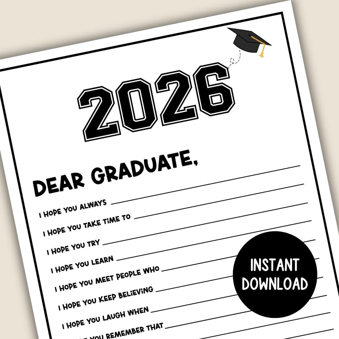 Graduation Wishes, Printable Wishes for the Graduate, High School ...