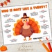 Printable Thanksgiving Game, Classroom Game for Thanksgiving, Office ...