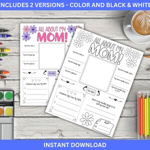 All About Mom, Mother's Day Gift, Kid's Gift for Mom, Mother's Day ...