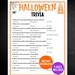 Halloween Trivia Game, Printable Halloween Party Game, Halloween Game ...