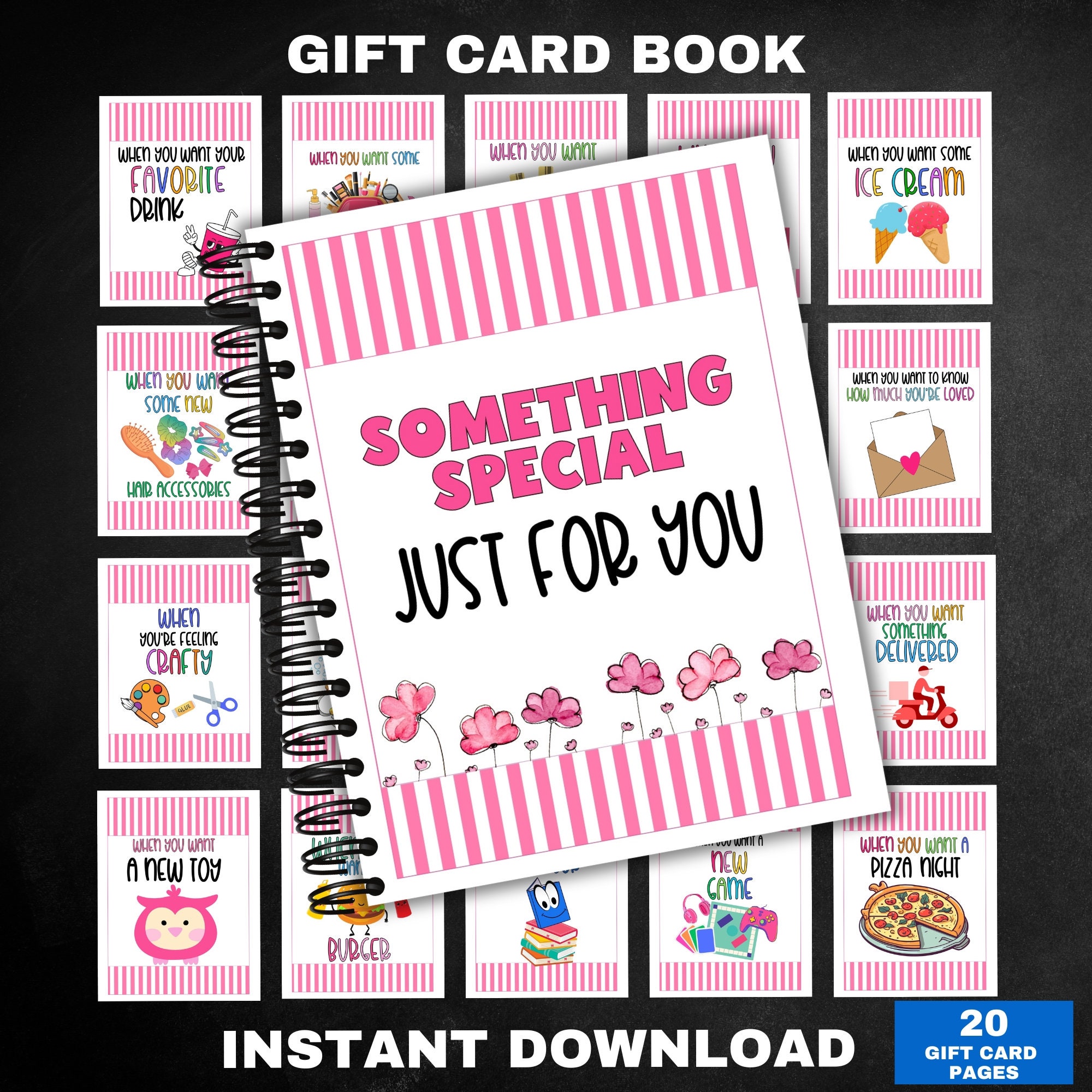 Printable Gift Card Book for Girls, Teen Gift Card Book, Tween Gift ...