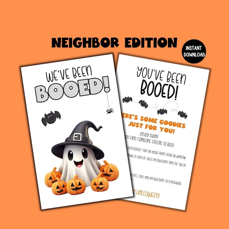 You've Been Booed Neighbor Game, Printable We've Been Booed, Booed Sign ...