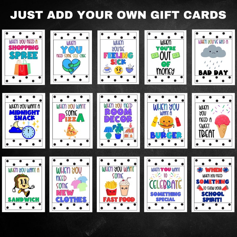 Printable Graduation Gift Card Book, College Gift Card Book, High ...