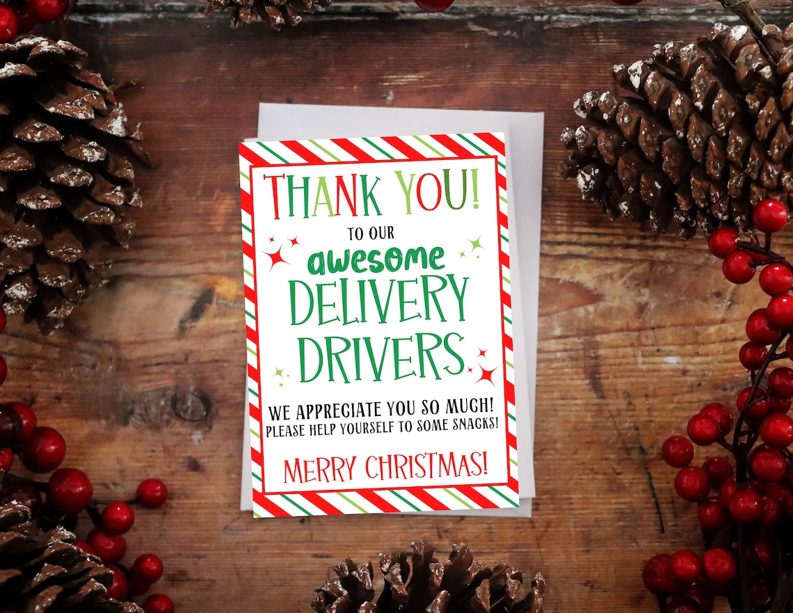 Delivery Driver Snack Sign, PRINTABLE, Delivery Driver Snack Printable ...