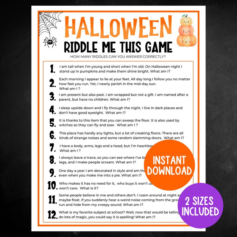 Riddle Me This Halloween - Etsy