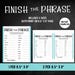 Icebreaker Game, Printable Finish the Phrase Game, Pastel Party Starter ...