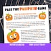 Pass the Pumpkin Halloween Game, Printable Halloween Left Right Game ...
