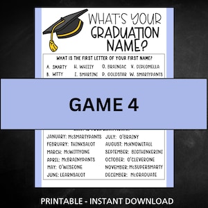 Graduation Games Bundle, Printable Graduation Games, Fun Graduation ...