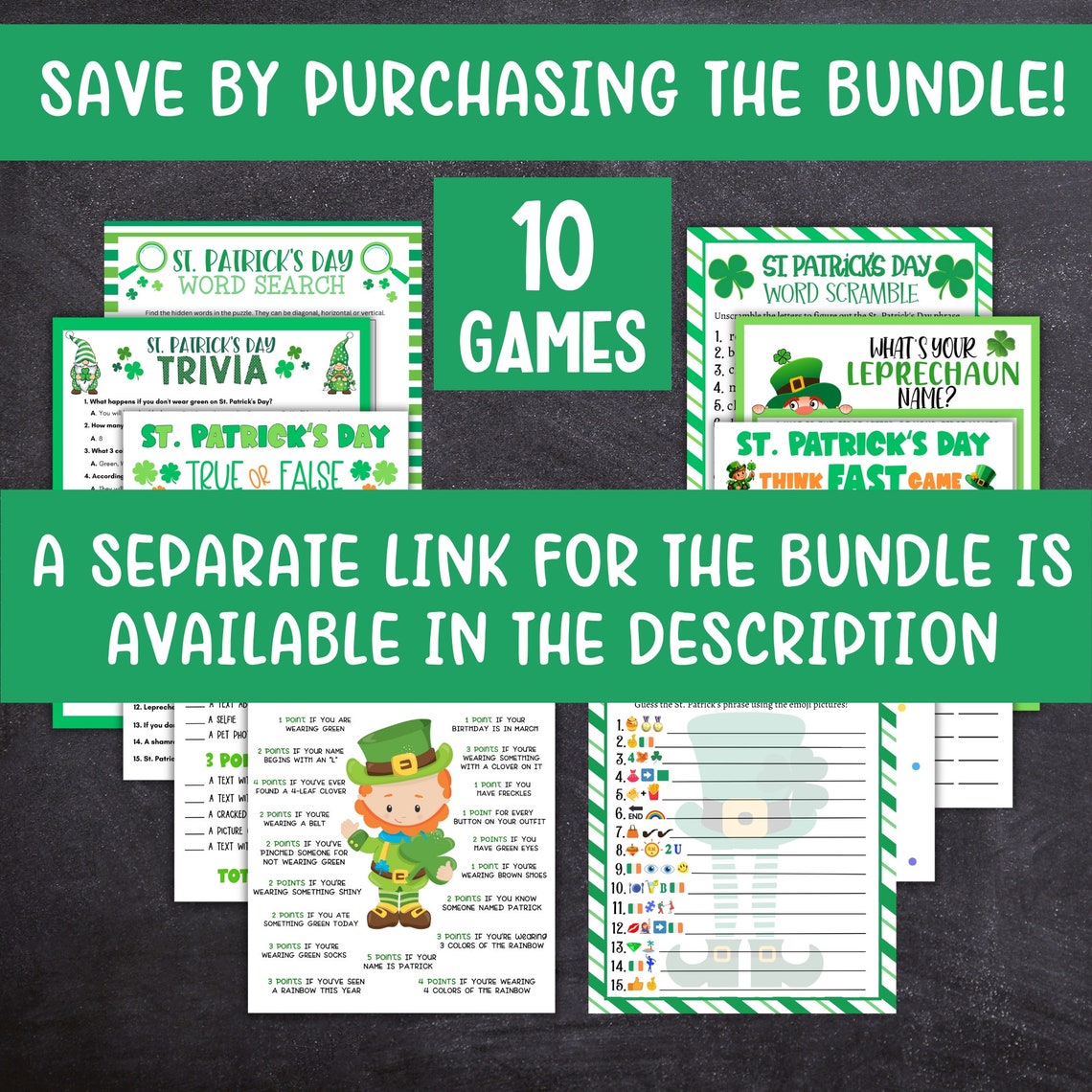 St Patricks Day Emoji Game, St Patricks Day Printable Game, Emoji Game ...