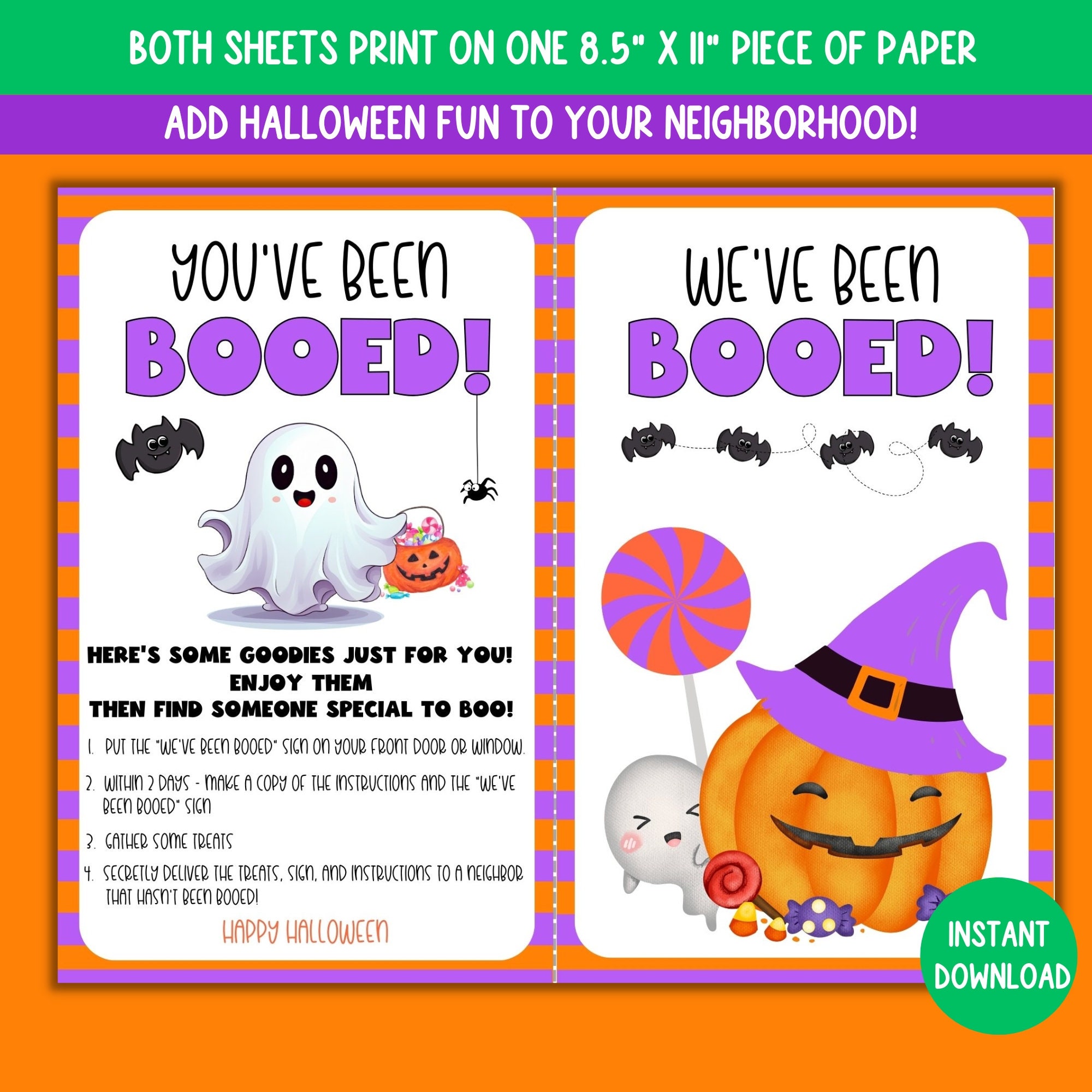 You've Been Booed Neighbor Game Printable We've Been - Etsy