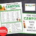 Camping Game, What's Your Camping Name Game WITH Name Tags & Sign ...