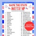 4th of July Game, Printable Name the State Game, USA States Quiz, US ...