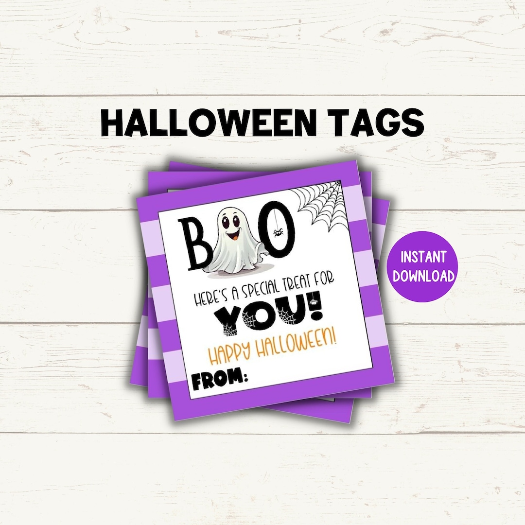Printable Halloween Tags, Halloween Treat Bag Tags, Booed Tags ...