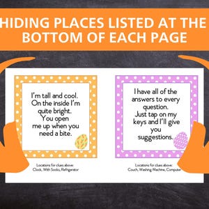 Easter Egg Hunt Clue Cards, Printable Indoor and Outdoor Easter Egg ...