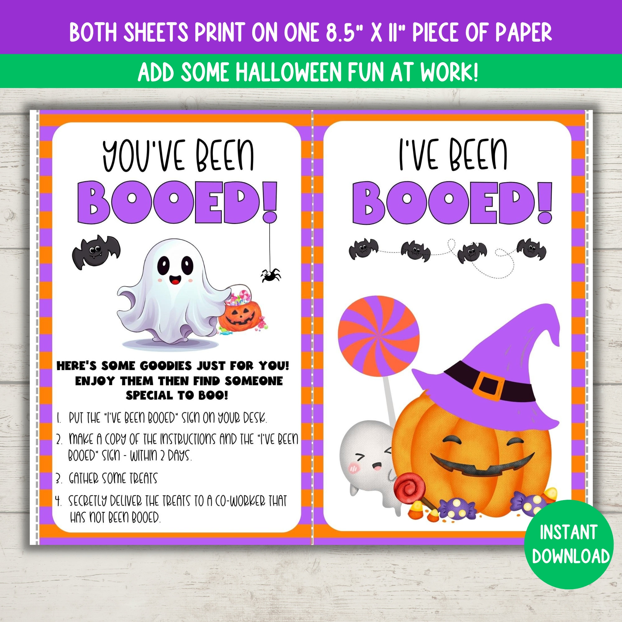 I've Been Booed Coworker Game, I've Been Booed at Work Printable, Booed ...