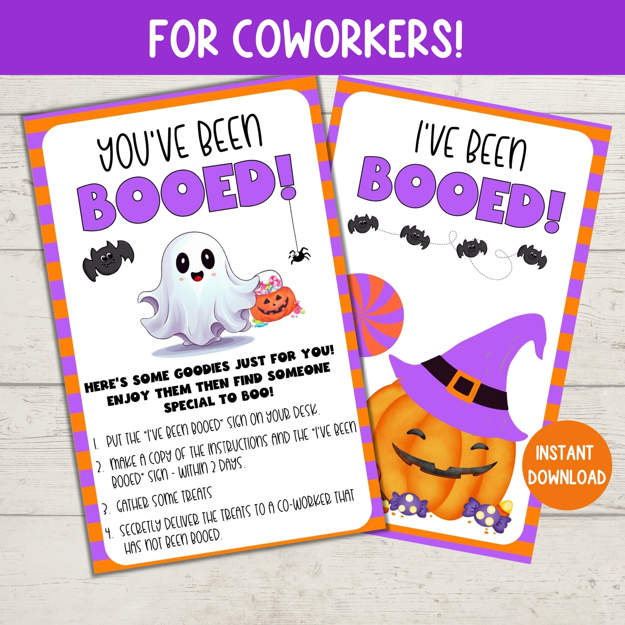 I've Been Booed Coworker Game, I've Been Booed at Work Printable, Booed ...