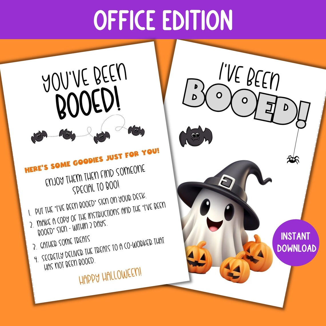 I've Been Booed Coworker Game, Printable I've Been Booed at Work, Booed ...