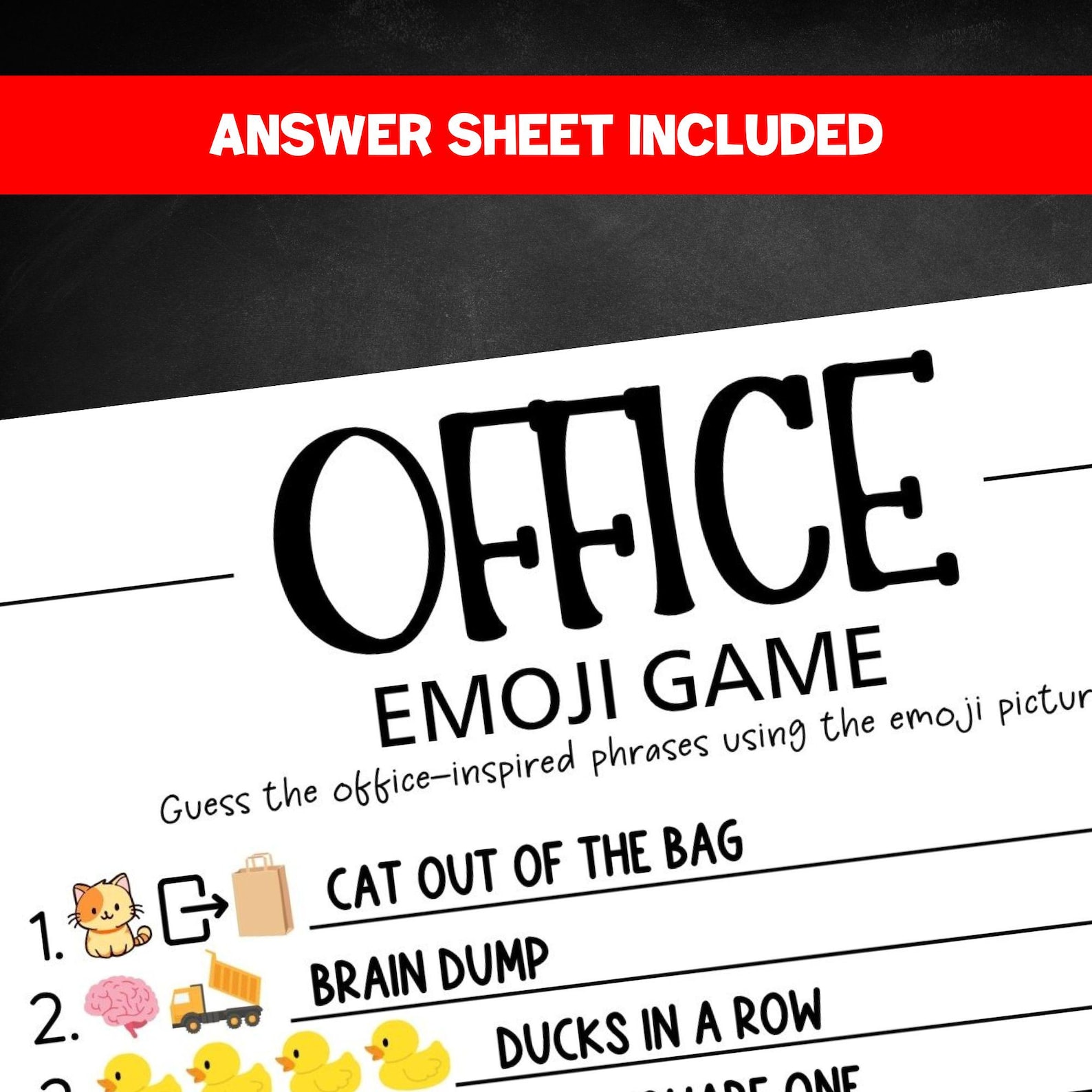 Office Emoji Game, Printable Office Party Game, Office Icebreaker Game ...