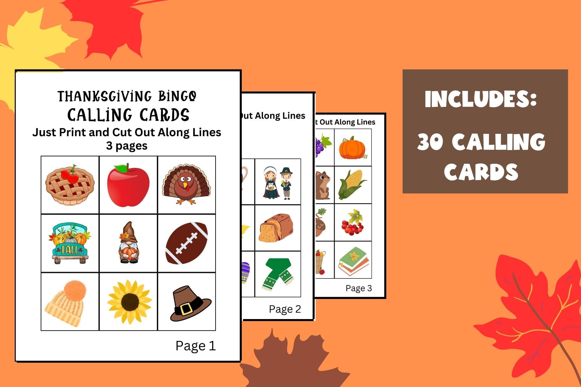 Thanksgiving Bingo, Printable Classroom Thanksgiving Game, Family ...