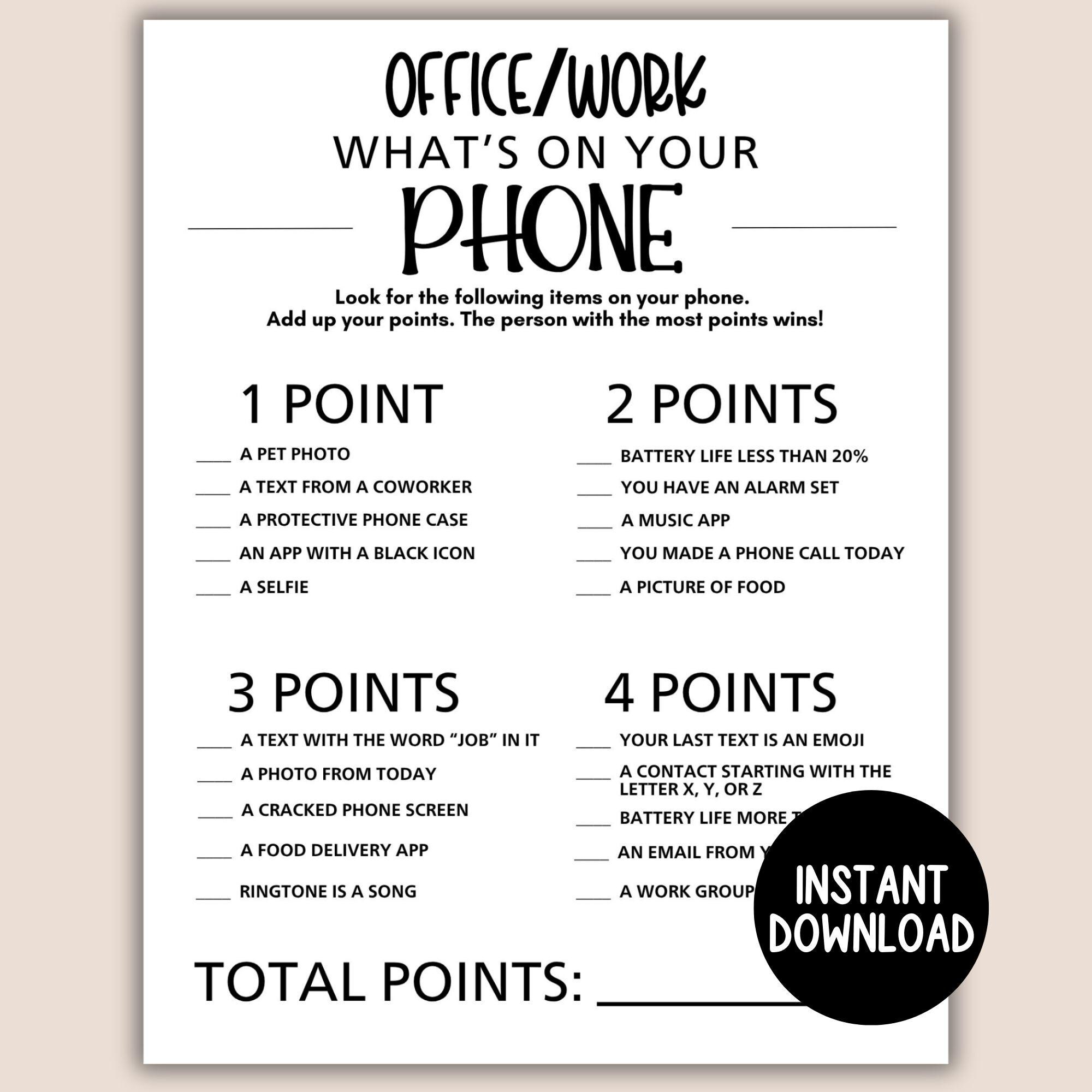 Office Icebreaker Game, Printable Office Party Game, Team Building Game ...