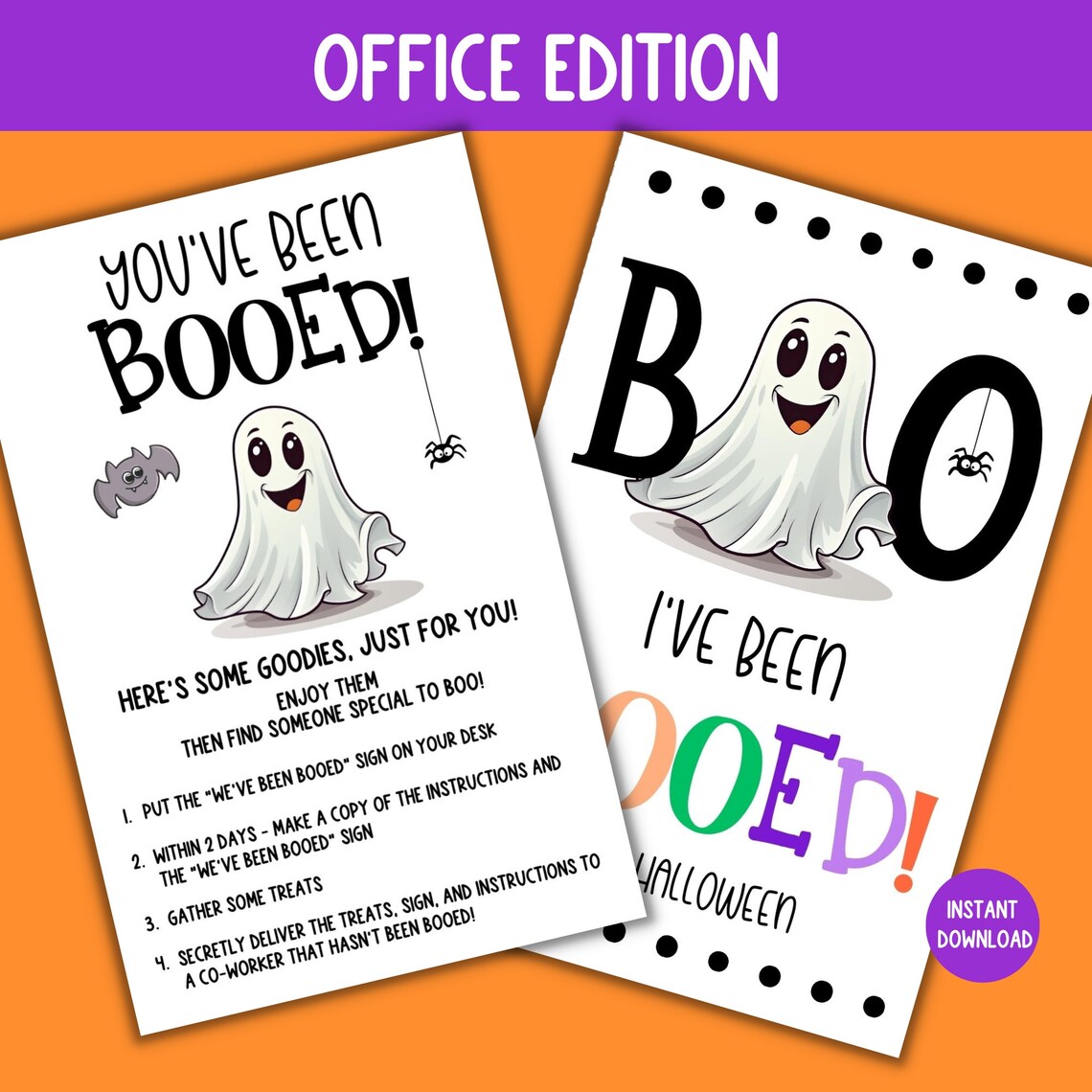 You've Been Booed Game, Printable Booed Game for Co-workers, Booed Sign ...