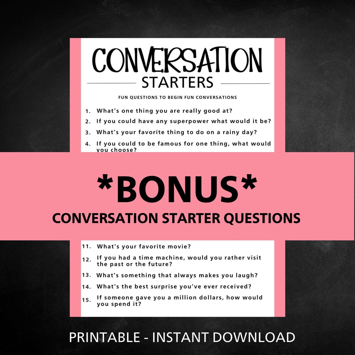 Icebreaker Games Bundle, Printable Conversation Starters, Pastel Party ...