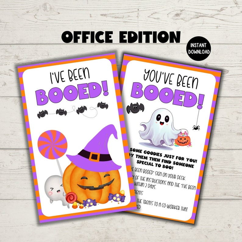 I've Been Booed Coworker Game, I've Been Booed at Work Printable, Booed ...