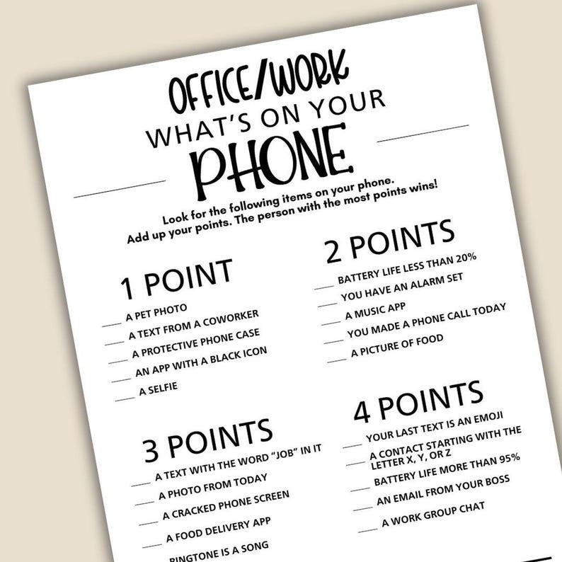 Office Icebreaker Game, Printable Office Party Game, Team Building Game ...