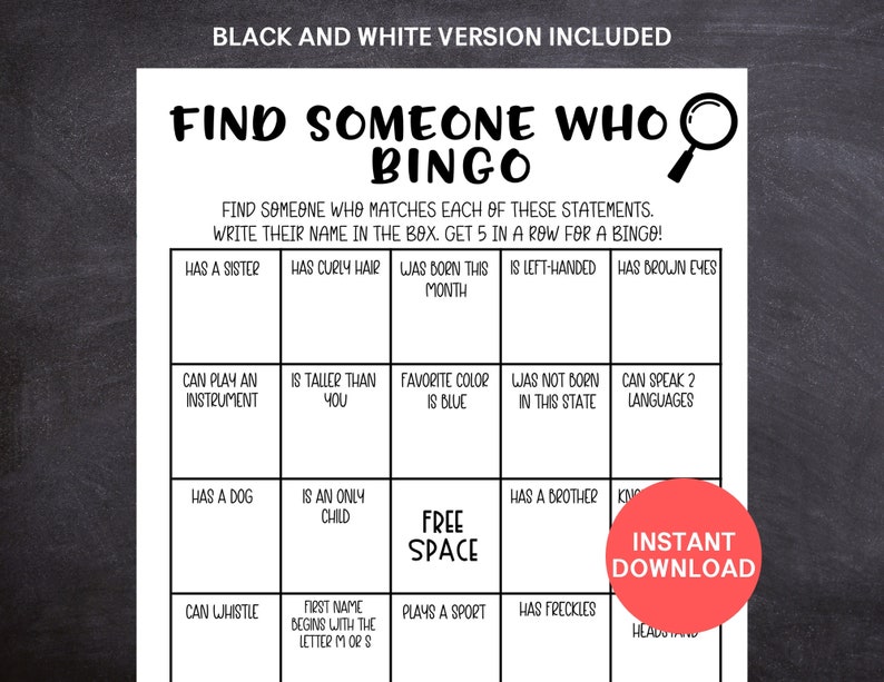 Kid Version Find Someone Who Bingo, Kid Icebreaker Game, Classroom Find ...