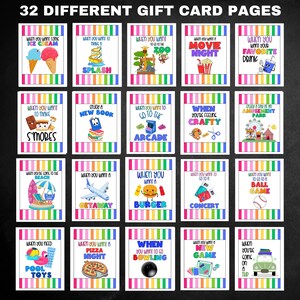 Printable Summer Gift Card Book, Kids Summer Bucket List, End of the ...