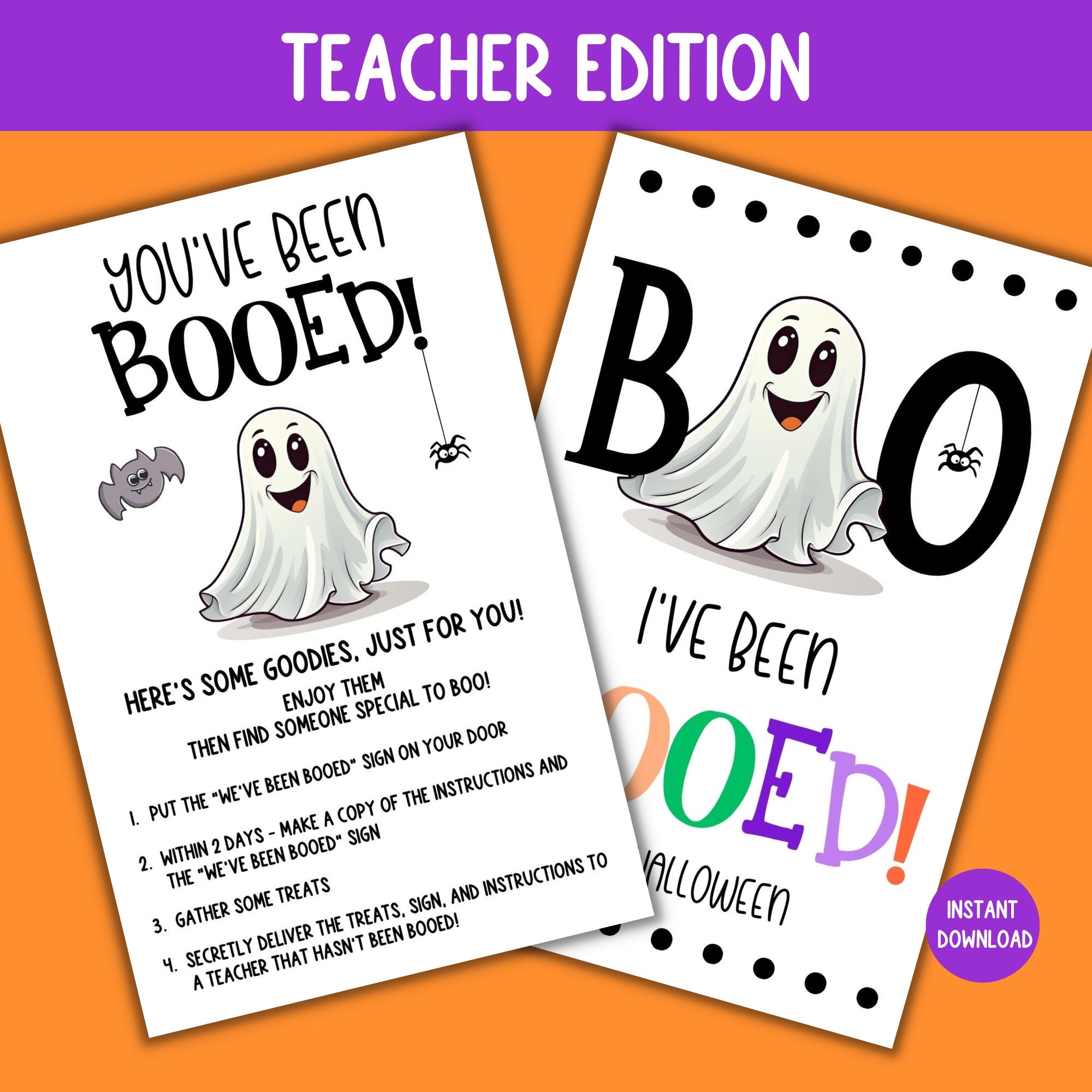 You've Been Booed Game, Printable Booed Game for Teachers, Booed Sign ...
