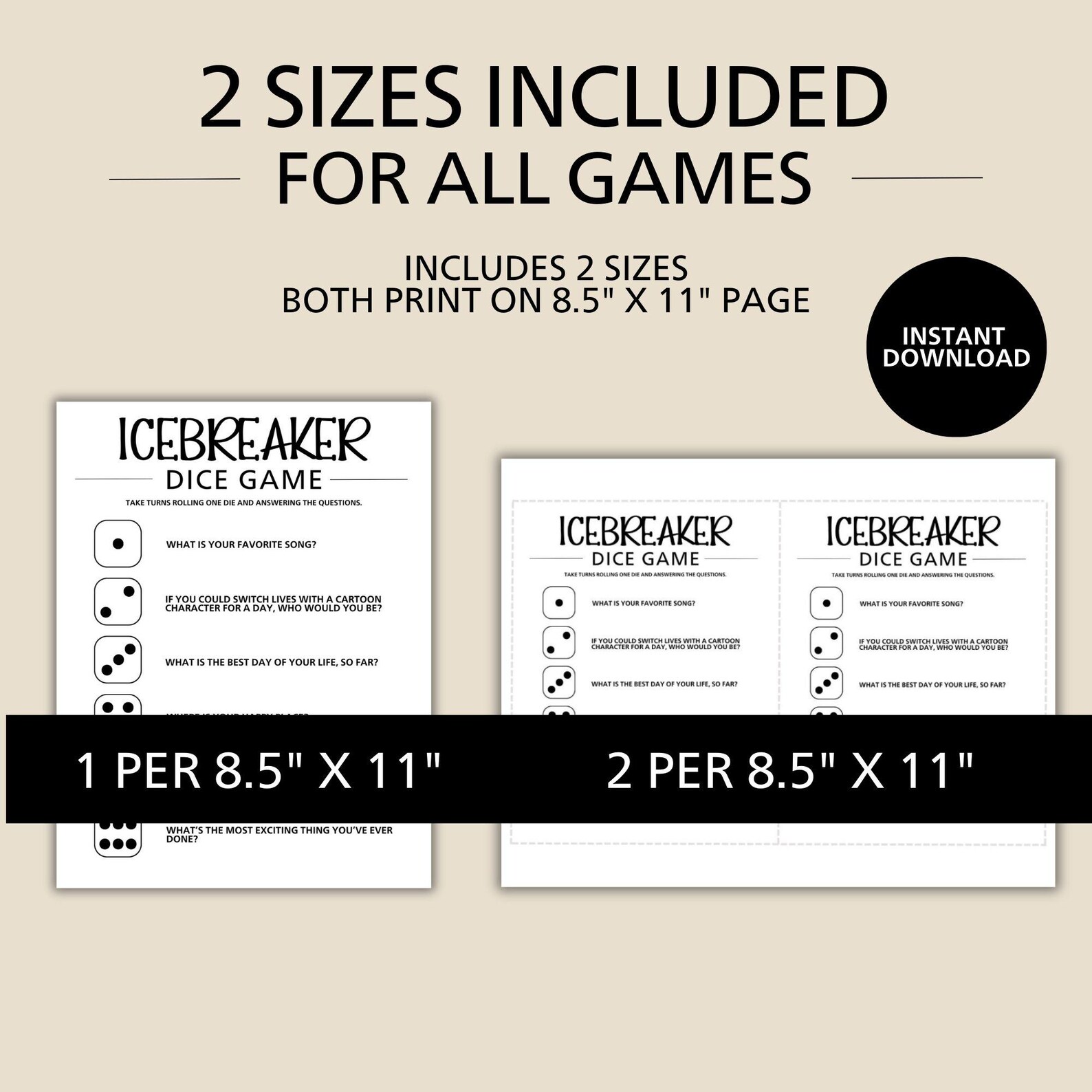 Icebreaker Games Bundle, Printable Conversation Starters, Party Starter ...
