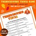 Thanksgiving Trivia Game, Printable Thanksgiving Party Game ...