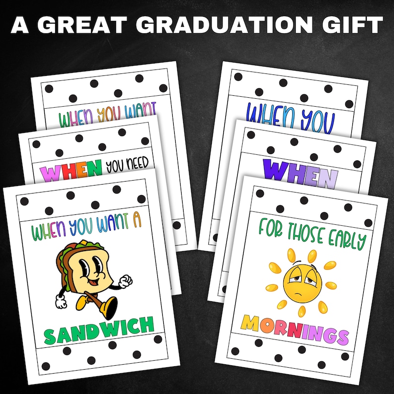 Printable High School Graduation Gift, Open When Gift, College Care ...