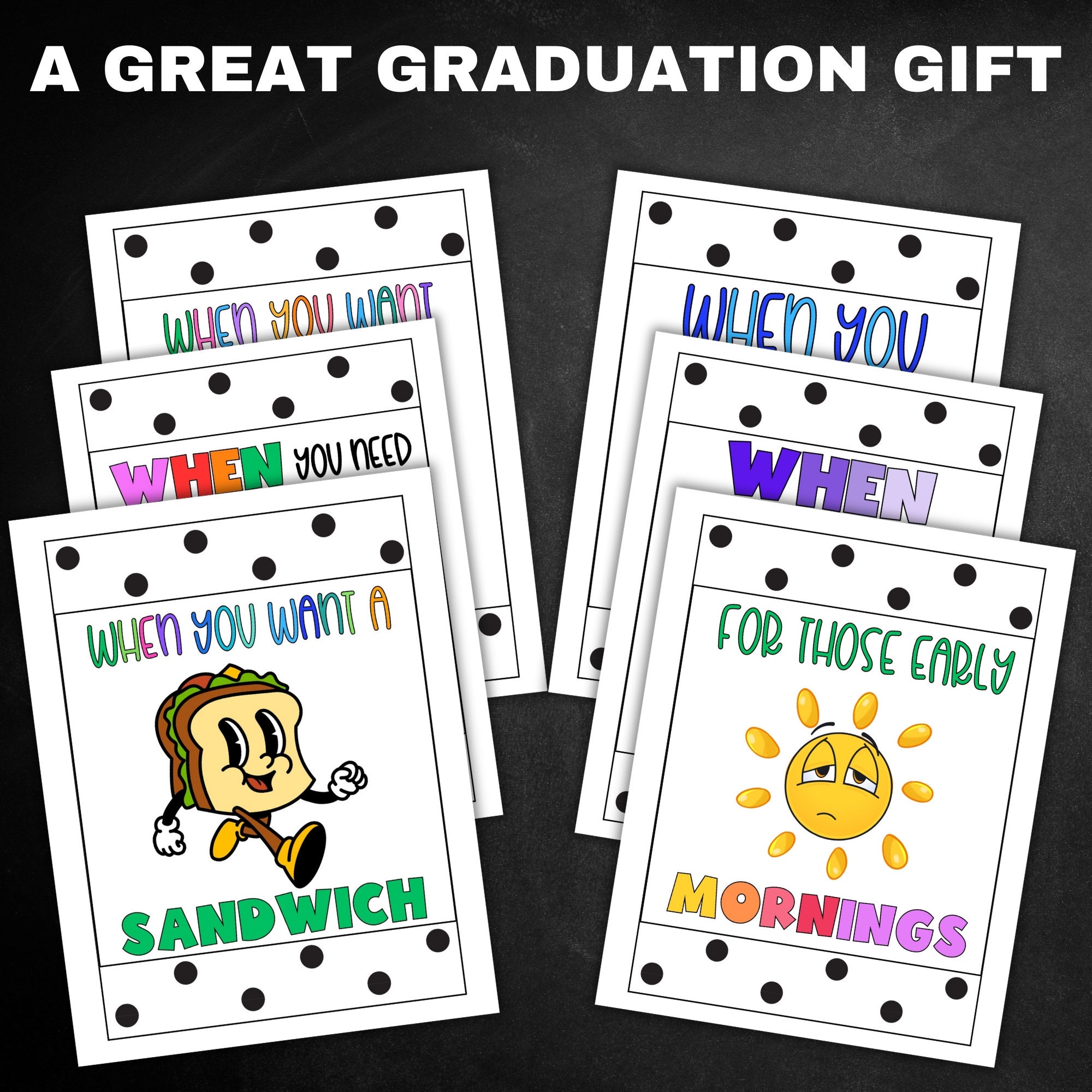 Printable High School Graduation Gift, Open When Gift, College Care ...