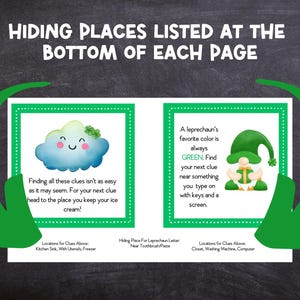 Leprechaun Treasure Hunt, Printable St. Patricks Day Treasure Hunt ...