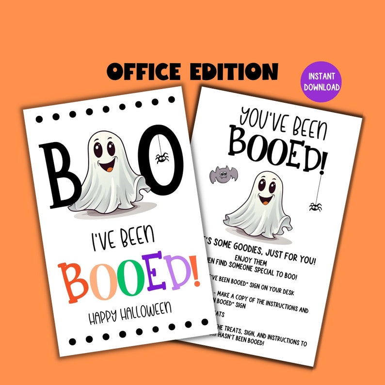 You've Been Booed Game, Printable Booed Game for Co-workers, Booed Sign ...